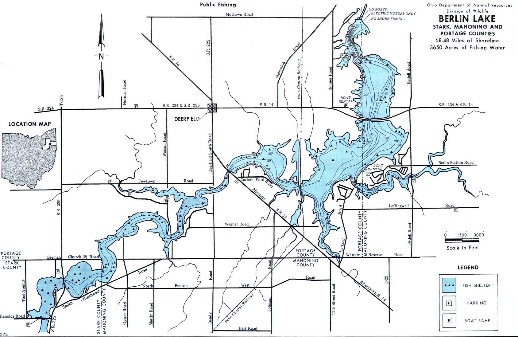 Berlin Lake Fishing Map Northeast Ohio Go Fish Ohio Berlin Lake Fishing Map Northeast Ohio Go Fish Ohio