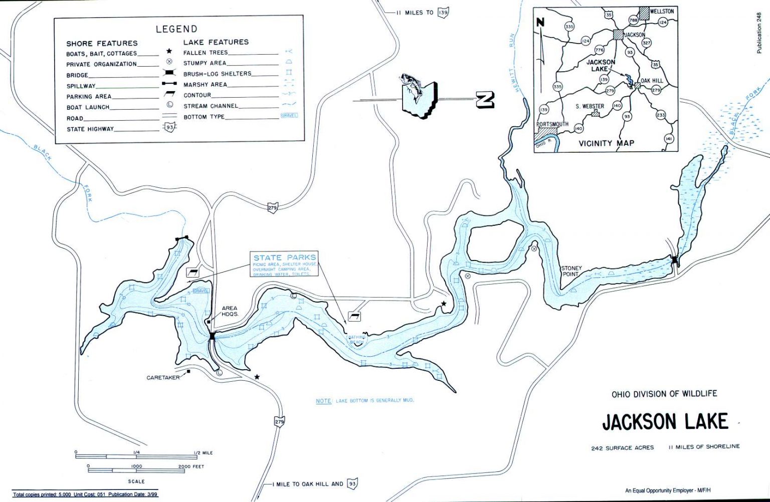 Jackson Lake Fishing Map | Southeast Ohio | GoFishOhio 2026